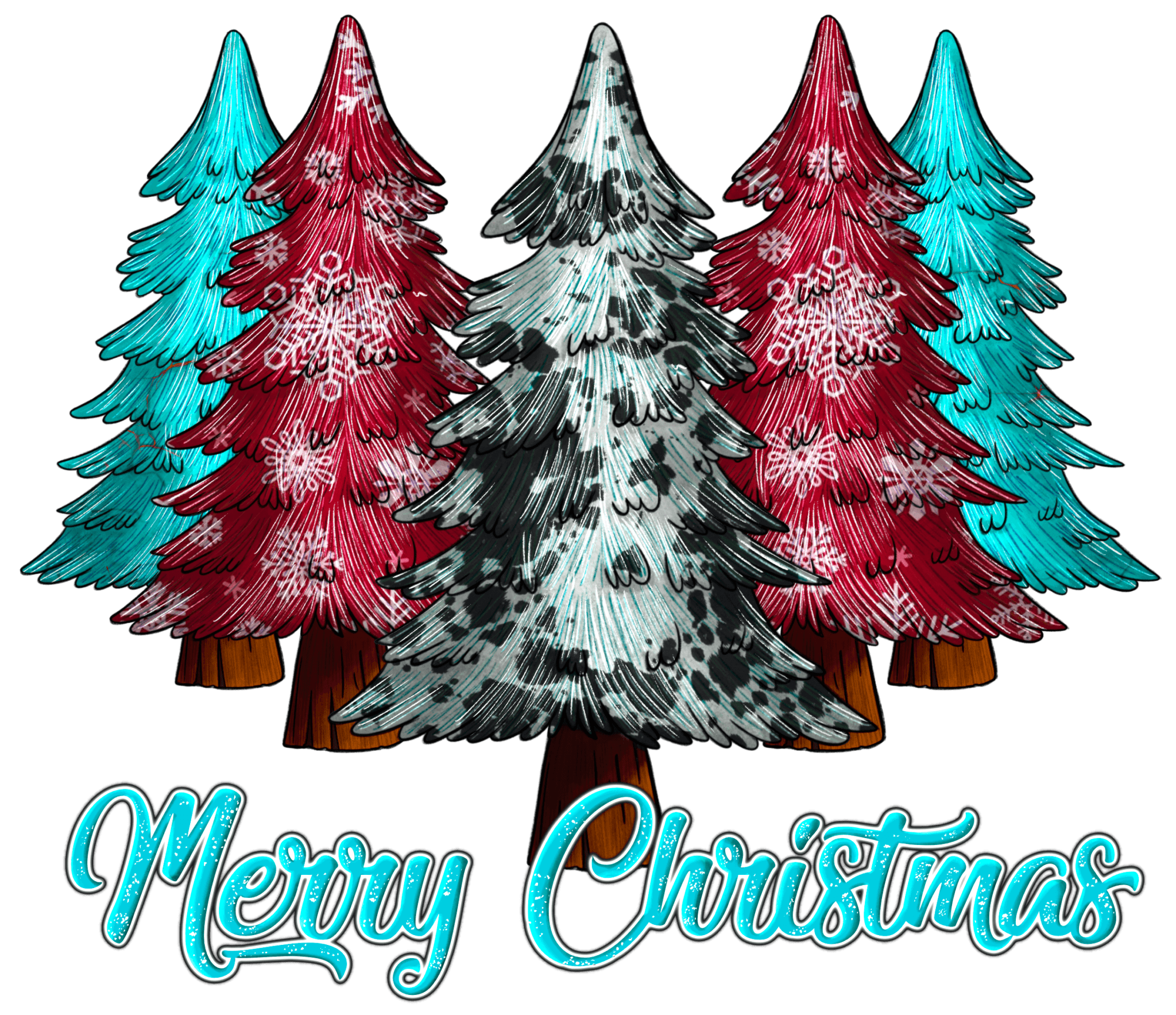 Merry Christmas Trees Topp Transfers