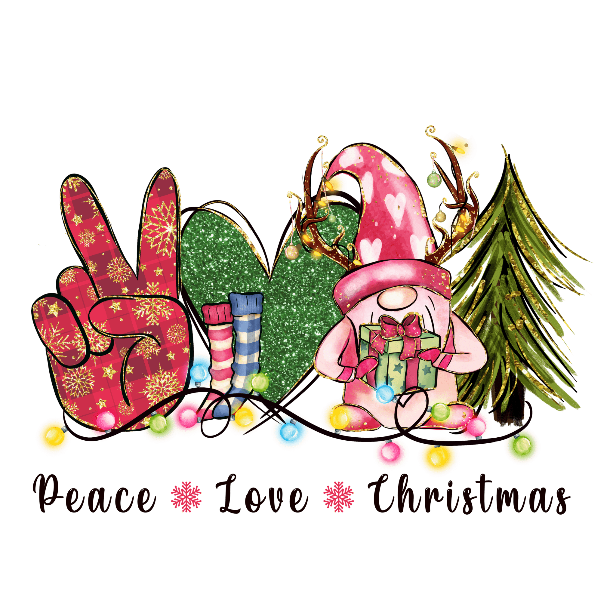 Peace Love Christmas - Topp Transfers
